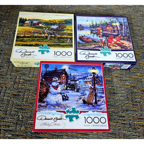 Buffalo Games | Toys | Puzzle Lot Of 3 Complete Darrell Bush Puzzle ...